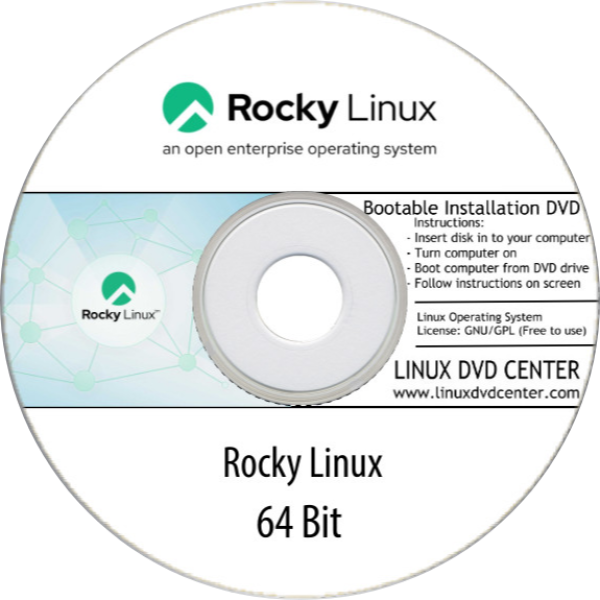 Rocky Linux 8 9 64Bit Bootable Linux Distros Installation CD DVD
